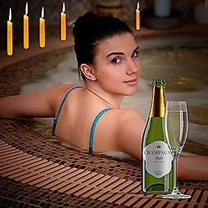 Beeswax Taper Candles 100% Natural Pure Refined Unscented and Decorative - with Chemical Free Cotton 12 Pack BOUNS Get a Free DRIPLESS Beeswax Lighter Wick Made in USA Since 1956 4 Hours