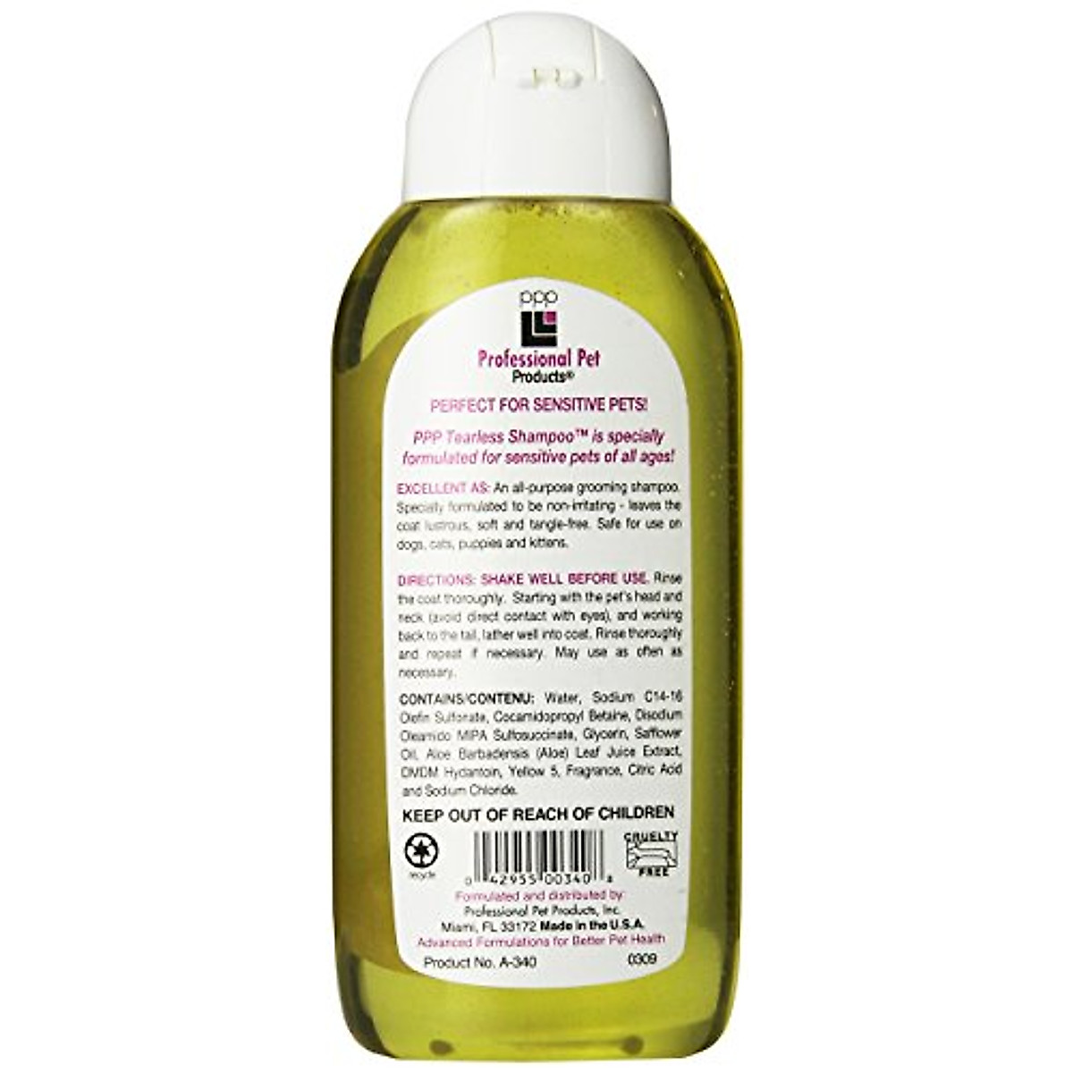 PPP Pet Tearless Shampoo, 13-1/2-Ounce