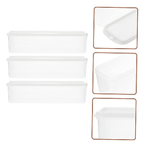 Zerodeko 6 Pcs transparent noodle box fridge food storage jar dry sandwich bread keeper spaghetti noodles pasta pantry bin pasta jar pasta noodle holder spaghetti keeper food grade Italy