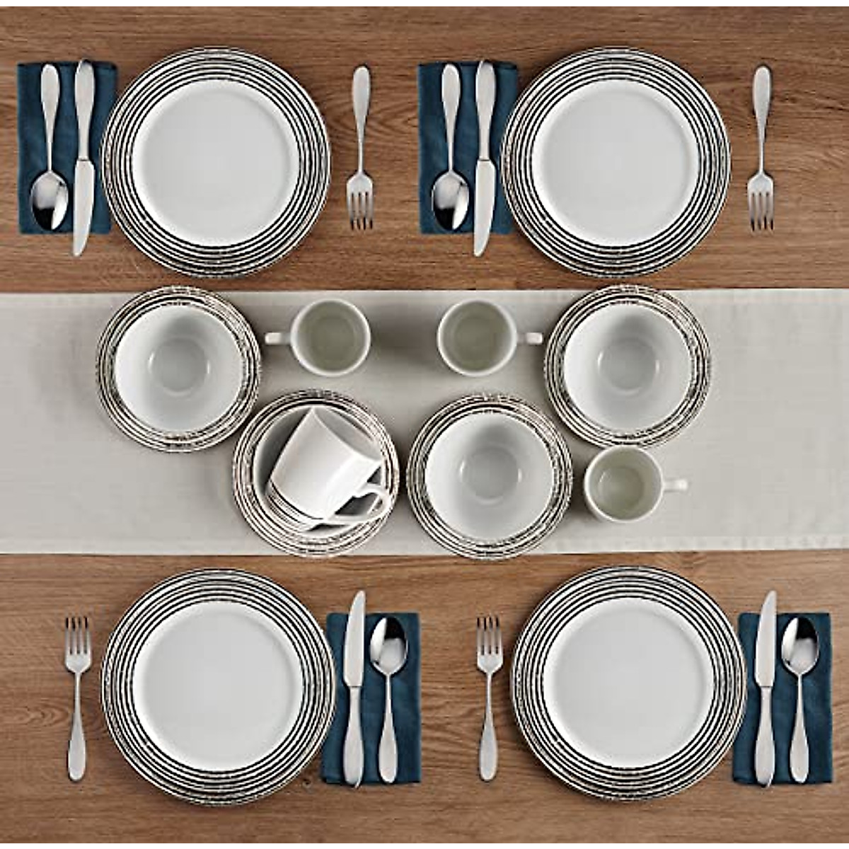 Pfaltzgraff Bryson 16-Piece Dinnerware Set, Service For 4, White