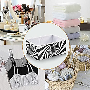 RunningBear Striped Spiral Storage Basket Storage Bin Square Collapsible Nursery Baskets Large Toy Box Organizer for Childrens Toys Playroom