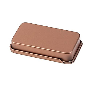 Tighall 8PCS Metal Slide Top Tin Containers Rectangle Tin Box Empty Storage Tins for Lip Balm Candles Crafts Candies Jewelry Crafts (2.2"*1.1"*0.4",Rose Gold)