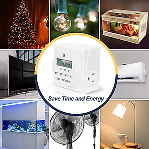 iPower Smart Plug WiFi Mini Outlet 15 Amp Works with Alexa and Google Voice, App Remote Control, Timer, No Hub Required, 2 Pack, 2-Pack