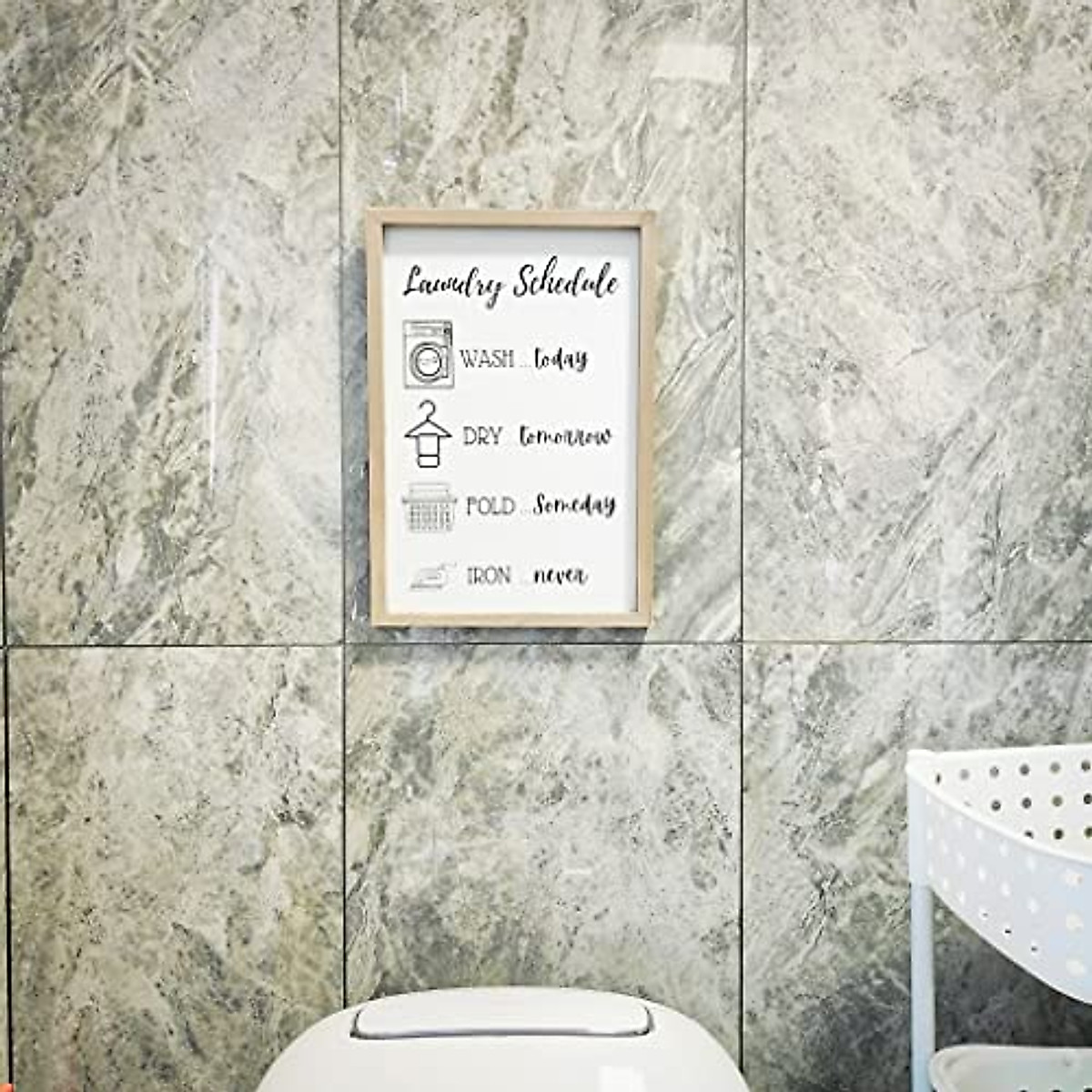 Athena's Elements Farmhouse Laundry Room Wall Signs, Funny Home Decor Rustic Wooden Sign, Laundry Quotes for Modern Laundry Room, 11x16 Inches