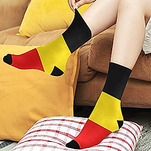 Belgium Flag Crew Socks for Men and Women 1 pair
