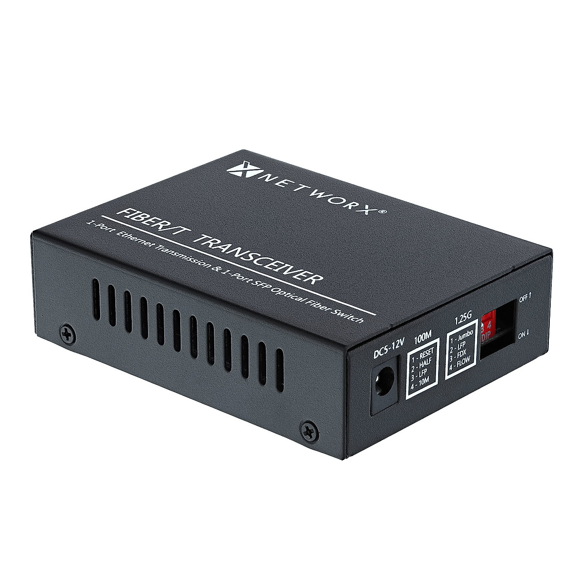 Networx® Gigabit Ethernet Fiber Media Converter - UTP to 1000Base-SX - LC Multimode, 5...