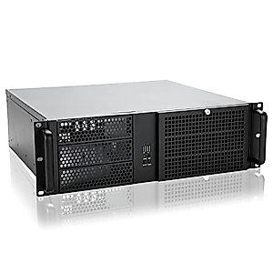 RackChoice 3u Rackmount Server Chassis ATX/MATX with 3x5.25 Support PS2 PSU w/Side 80mm or Bottom 120mm Fan or SFX PSU, dust Filter Bracket infront Easy maintenace