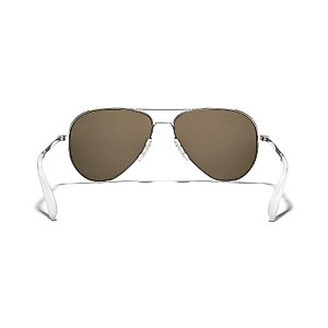 ROKA Phantom Performance Aviator Non-Polarized Sunglasses for Men and Women - Silver Frame - Dark Artic Mirror Lens