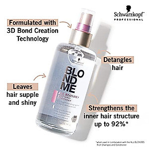 BlondMe All Blondes Light Spray Conditioner 6.76 Fl Oz – Detangles and Softens Fine to Normal Blonde Hair