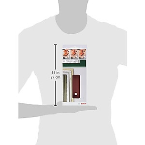 Bosch 2609256B07 Sanding Sheet Set for Orbital Sanders (10-Piece)