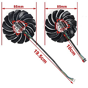 inRobert PLD09210S12HH 85mm 4Pin RTX2080 RTX2070 Graphics Card Fan Replacement for MSI RTX 2060 2070 2080 Super Ventus GPU (Fan-AB)