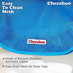 CHERABOO Bath Toy Storage Hurley Hippo Kids, Toddlers, Baby Bath Organizer | Tub, Bathtub, Bathroom Toy Holder | Quick dry net, two suction cups | Shower Caddy Mesh Basket (Blue)