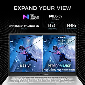 ASUS 2022 ROG Zephyrus G14 14/'' FHD 144Hz Gaming Laptop, AMD Ryzen 7-5800HS, 16GB RAM, 512GB PCIe SSD, Backlit Keyboard, NVIDIA GeForce RTX 3060 6G Graphics, Win 11 Pro, White, 32GB USB Card