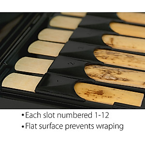 Protec Bb Clarinet Reed Case for 12 Reeds (Opaque Black), Model A250