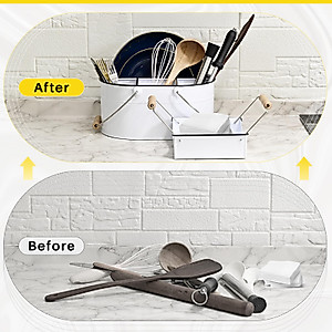 VIREESR Large White Utensil Caddy,2 Handles Provide Better Balance, Holder for Silverware,Condiment,Flatware,Suitable for Indoor and Outdoor(Include a Napkin Caddy)