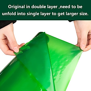 Wehhbtye 2 Rolls Christmas Cellophane Roll - 33Ft Long x 32In Wide Transparent Cellophane Wrapping Paper with 800PCS 3”Gold Twist Ties - Colored Cellophane Wrap for Gift Basket Treats Package Storage