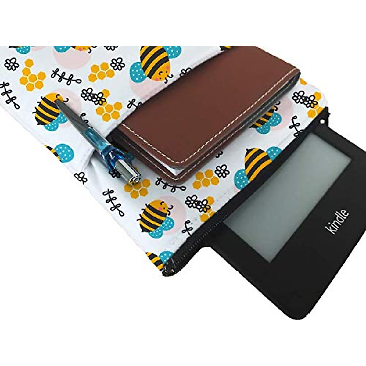 Bees Book Sleeve - Book Cover for Hardcover and Paperback - Book Lover Gift - Notebooks and Pens Not Included