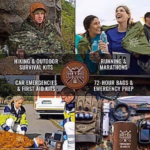 4-Pack Extra-Thick Thermal Mylar Emergency Blankets - Waterproof Ultralight Camping Gear