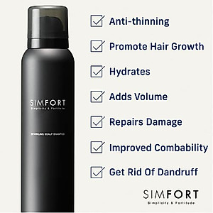SIMFORT SPARKLING SCALP SHAMPOO for Thinning Hair and Hair Loss - Hair Growth Treatment (2 Pack)