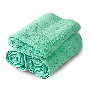Alspin Cotton Bath Towels 6 Pack Cotton Towels,Teal Color ,24 x 48 Inches Towel for Pool, Spa, and Gym Lightweight and Highly Absorbent Swift Drying Towels