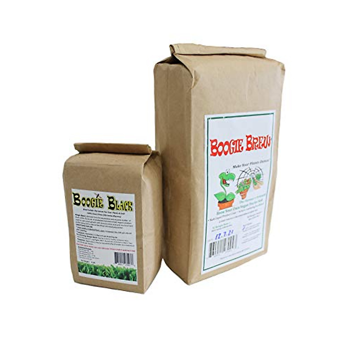 Boogie Brew Compost Tea 2 Part Formula, 3 Pounds. The Organic Compost Tea That Combines 17 Powerful Ingredients and 1 Pound Boogie Black Bundle
