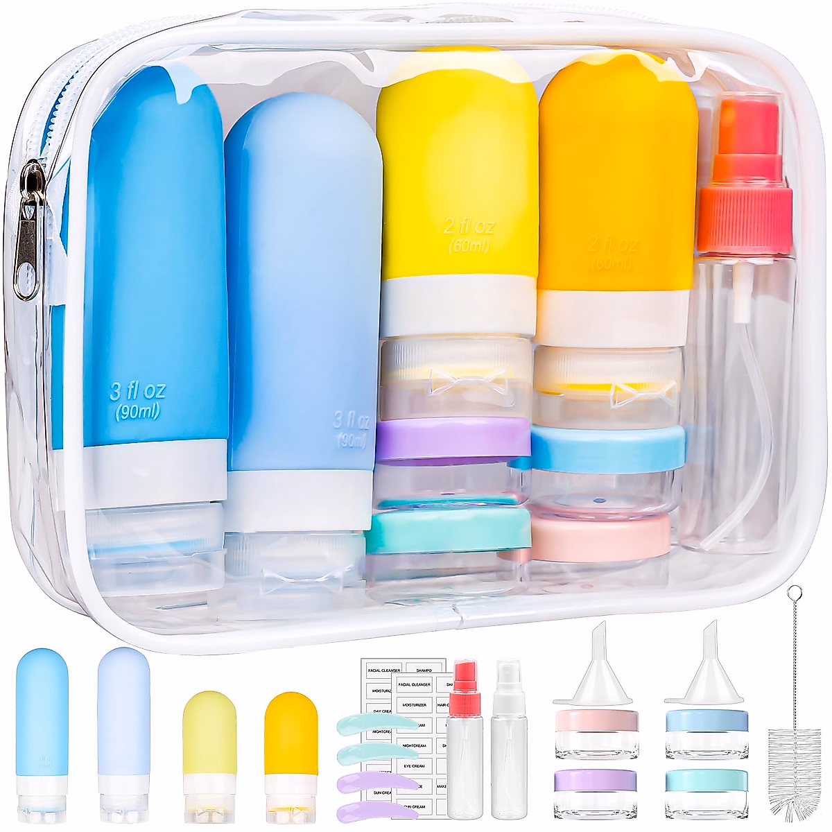 KKEETUR Silicone Travel Bottles for Toiletries