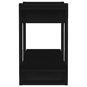 DYRJDJWIDHW Book Cabinet/Room Divider Shelving,Bookcase with Doors,White Bookcase,Suitable for Study, Bedroom, Office, Living Room,Black 31.5"x11.8"x20.1"