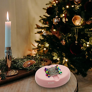 Sizobi Magnetic Pin Holder, Magnetic Pin Cushions for Sewing, Sewing Supplies, Needle Magnetic Quilting Pins Holder Organizer, Bobby Pin Holder, Paper Clip Holder(Sewing pins not Included)