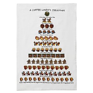 Mistletoe & Co. A Coffee Lover's Christmas Kitchen Towel, 18" x 26"