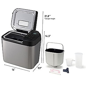 Panasonic Bread Machine, Automatic Bread Maker with 20 Presets and Advanced Temperature Sensor for Bread, Cake, and Pizza, Gluten Free Baking, Raisin Nut Dispenser - SD-R2550