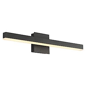 Joossnwell LED Bathroom Vanity Light Fixtures Dimmable 24" Inch Modern Matte Black Bath Vanity Lights for Mirror Lighting Wall Mount Sconces Lamps 16W 3000K Warm White