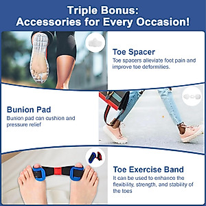 Bunion Corrector for Women Big Toe, Bunion Relief, 8pcs Toe Separators for Overlapping Toes Women, Toe Spacers For Feet Men, Bunion Splint w Pad, Hallux Valgus Toe Straighteners,Fix Bunions No Surgery