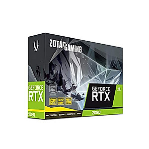 ZOTAC Gaming GeForce RTX 2060 Twin Fan 6GB GDDR6 192-bit Gaming Graphics Card, Super Compact, IceStorm 2.0, ZT-T20600F-10M