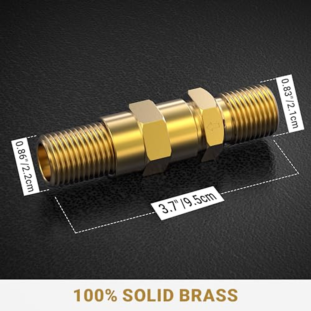 onlyfire 1/2" LP Air Mixer Valve for Propane Gas Fire Pits and Fireplace, 150K BTU High Capacity, Solid Brass Air Mixture