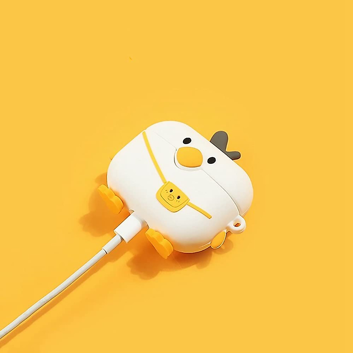 Compatible with AirPods Case, Silicone 3D Animal Cute Penguin Chicken Duck Reindeer Piggy Fun Cartoon Character Airpod Cover (AirPods Pro, Chicken with Bag)