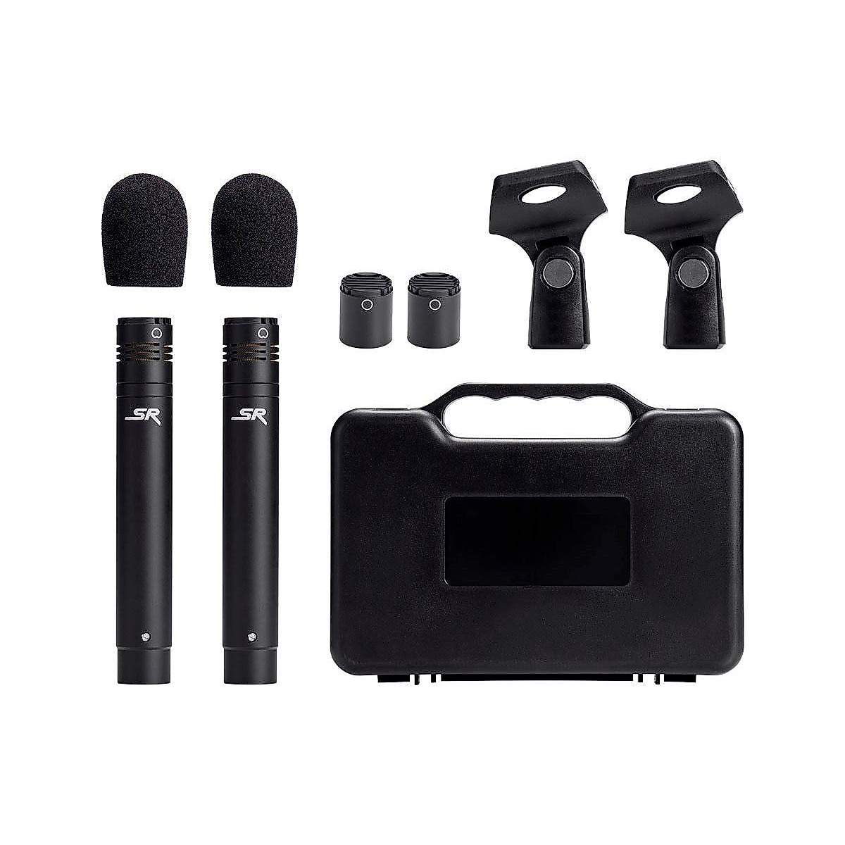 Monoprice Stage Right Series Small Pencil Condenser Microphones (625907), Black