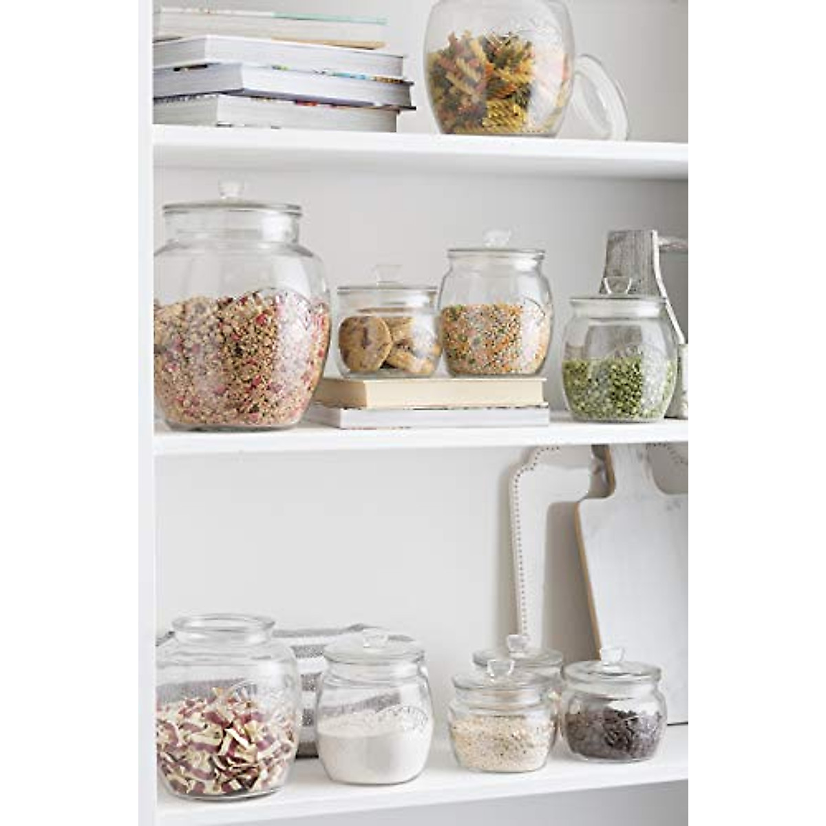 Kilner Glassware Universal Storage Jar Durable Multi-Purpose Glass Container with Airtight Push-top Lid, 28-3/4-Fluid Ounces, 1 EA, Clear