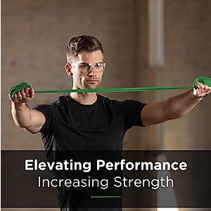 THERABAND Resistance Band Set, Professional Elastic Bands for Upper & Lower Body, Core Exercise, Physical Therapy, Lower Pilates, At-Home Workouts, & Rehab, 5 Foot, Yellow, Red & Green, Beginner