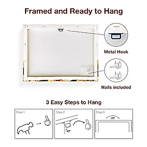 Cilipuloy Sunflower Canvas Wall Art for Bathroom Decoration, Office, Kitchen, Bedroom, Farmhouse, Apartment and Home Decor Accessories. Inspirational Wall Art, Inspirational Poster Quotes Wall Decor, Aesthetic Sunflower Gifts for Women Sunflower Decoratio