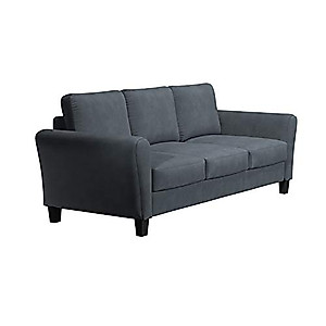 LifeStyle Solutions Watford Sofa, 78.8" W x 31.5" D x 33.9" H, Dark Grey