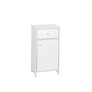 RiverRidge, White Medford Single Door Floor Cabinet with Drawer, One Size