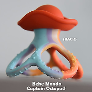 Teething Toys 3-6 Months, Teethers for Babies 3-6 6-12 Months for Teething Relief, Baby Teether Teething Toys 100% Silicone, Newborn Infant Sensory Baby Toys 0-6 Months,bebe mondo (Octopus)