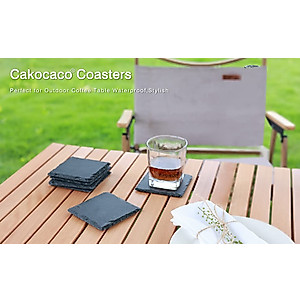 Set of 4 Slate Cheese Boards with 36 Coasters for Entertaining and Hosting