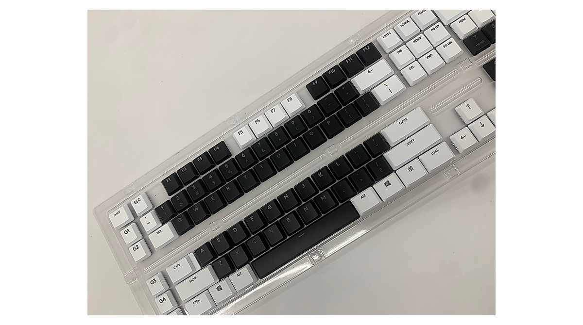Logitech G915TKL Replacement Keycaps - White & Black Set