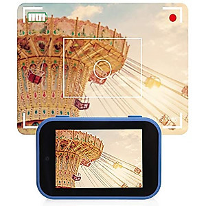 01 Children Camera, Fast Charging Previewing Taking Photos Video Camera, for Girls Kids(Navy Blue)