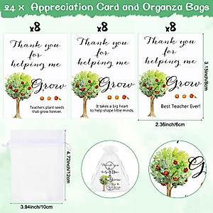 Ecation Teacher Appreciation Gifts Teacher Key Chains Tree Keychain Appreciation Card Thank You Gifts for Women Teacher (24)