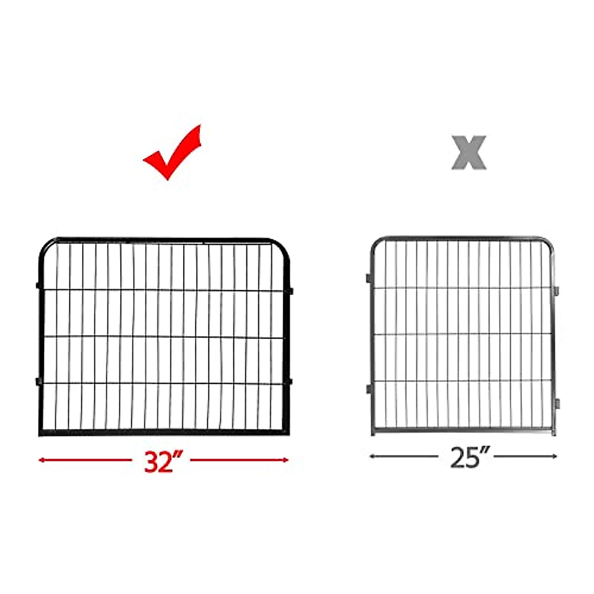 Yaheetech Decorative Garden Fence - 24in x 43ft Rustproof Folding Fencing Landscape Patio Flower Bed Animal Barrier Border for Dog Outdoor Fences Black