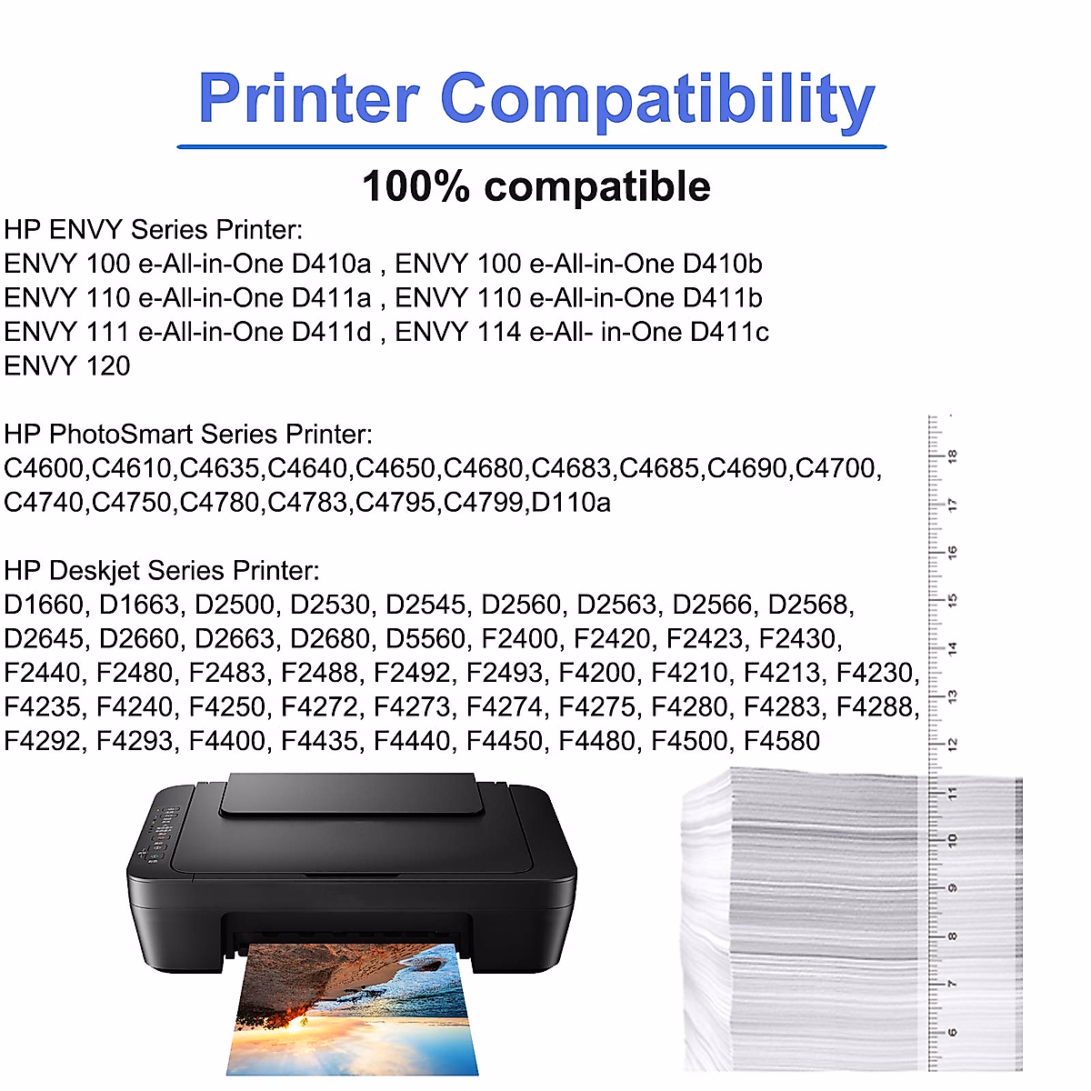 SuperInk Remanufactured Ink Cartridge Replacement for HP 60 60XL CC641WA CC644WA Compatible for Deskjet D1660 D1663 PhotoSmart C4600 C4610 Envy 100 110 All-in-One Printer (1 Black,1 Tri-Color)