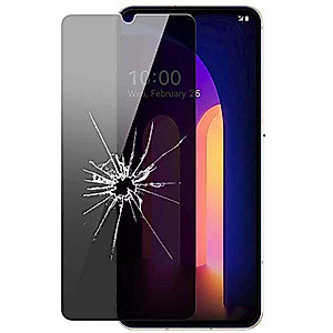 for LG V60 Privacy Screen Protector - [2 Pack] Front Bubble Free for LG V60 Thinq 5G 2020 6.8" LG V600 Privacy Anti-Spy Screen Protector Anti-Scratch Protective Film