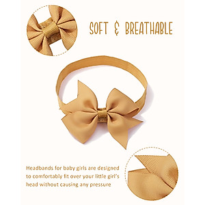 jollybows 40pcs Baby Girls Hair Bows Headbands Grosgrain Ribbon Hair Band Accessories for Infants Newborn Toddler (4In)